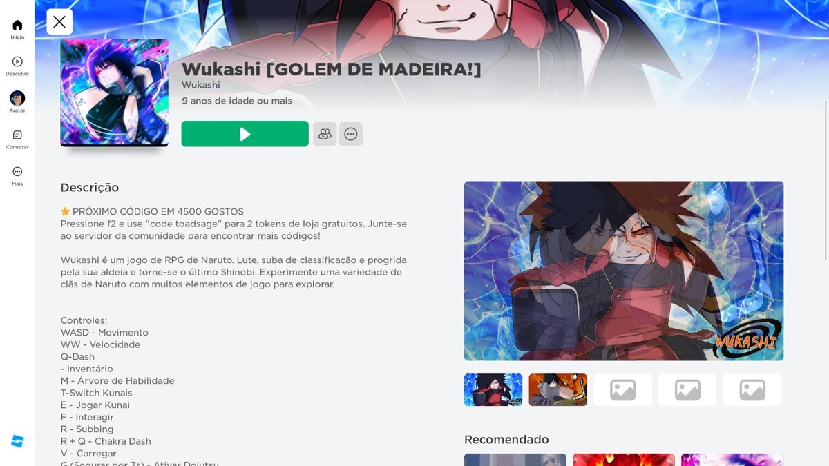Códigos Wukashi (Dezembro 2024)